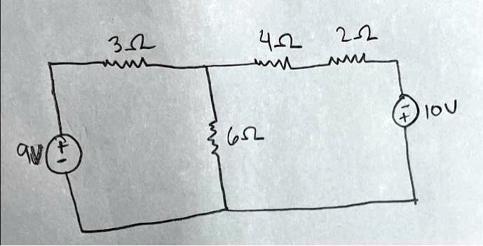 SOLVED: find current through 6ohms resistance using mesh analysis. SOLVED: find current through 6ohms resistance using mesh analysis.