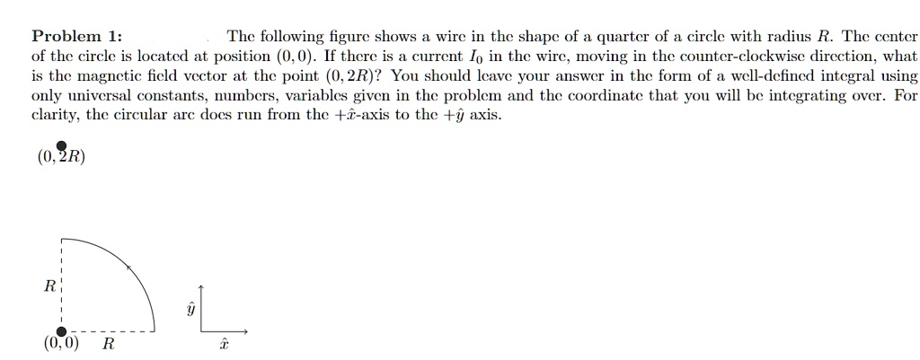 SOLVED: Problem 1: The following figure shows a wire in the shape of a ...