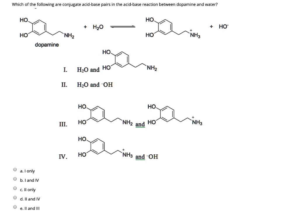 SOLVED: Which of the following are conjugate acid-base pairs in the ...