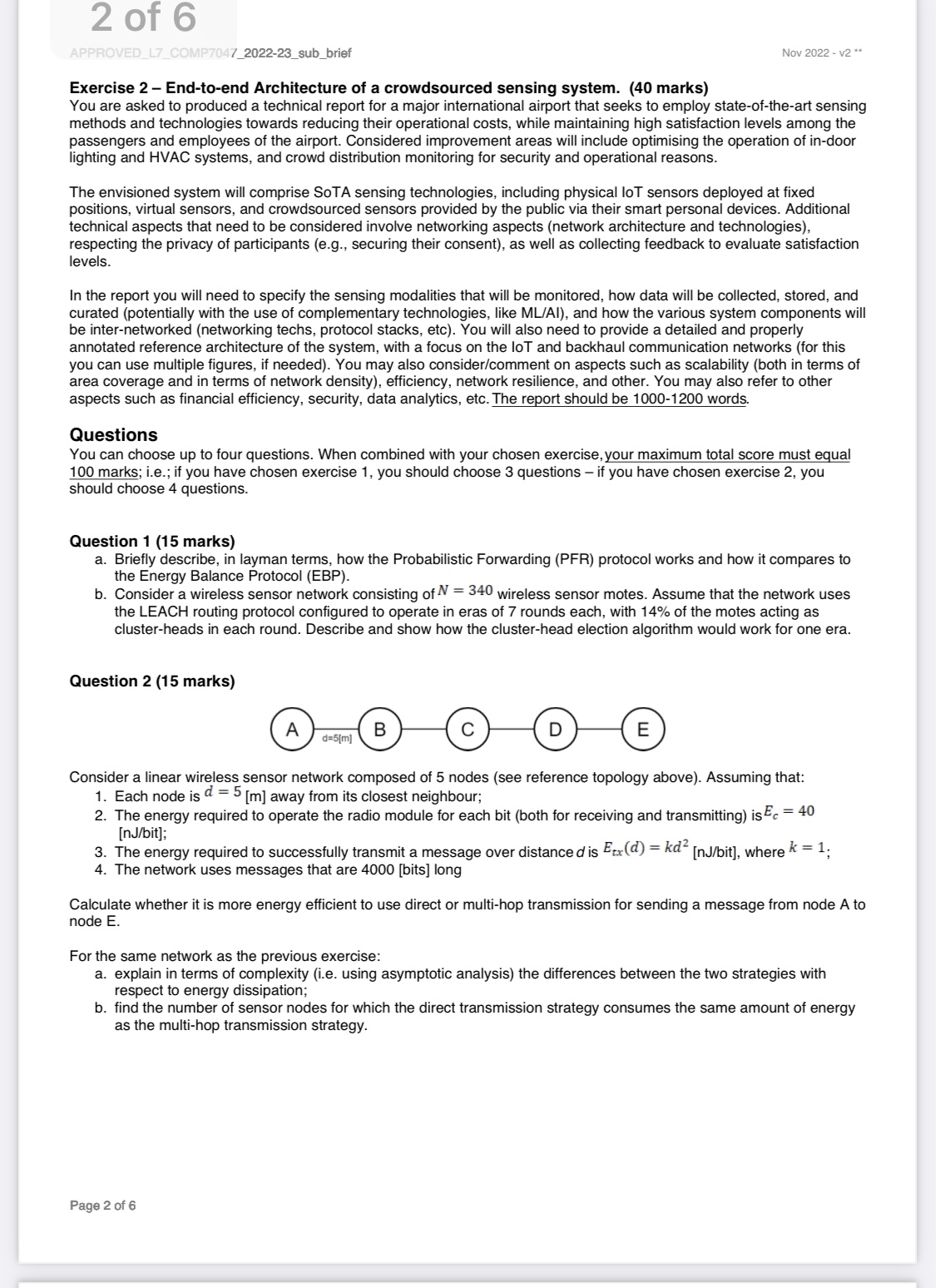 SOLVED: 2 of 6 APPROVEDL7COMP70472022-23subbrief Nov 2022-v 2 ...