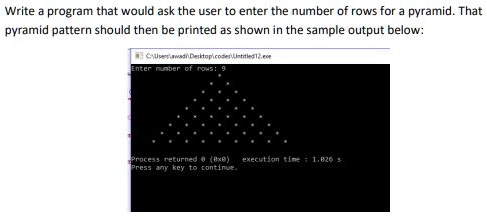 SOLVED: Using C programming language Write a program that would ask the ...