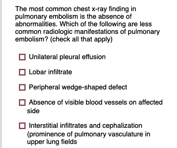 The most common chest x-ray finding in pulmonary embolism is the ...