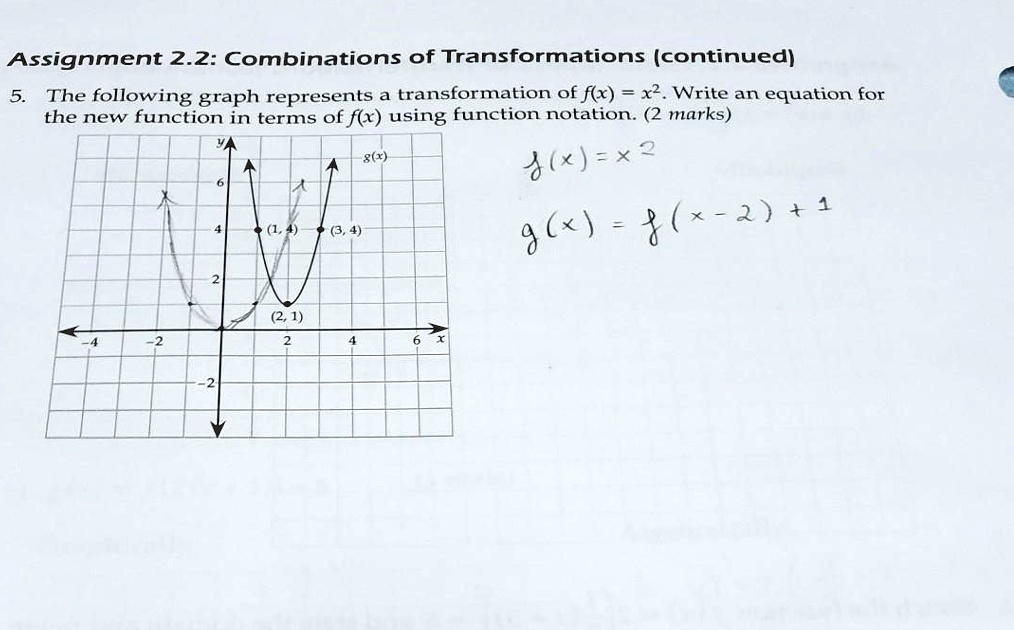 Solved Assignment 22 Combinations Of Transformations Continued The 0318