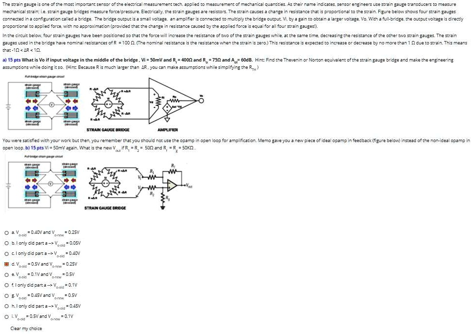 SOLVED: The strain gauge is one of the most important sensors of the electrical measurement ...