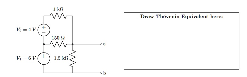 SOLVED: Calculate the Thevenin Equivalent voltage (Vth) and resistance (Rth) with respect to the ...