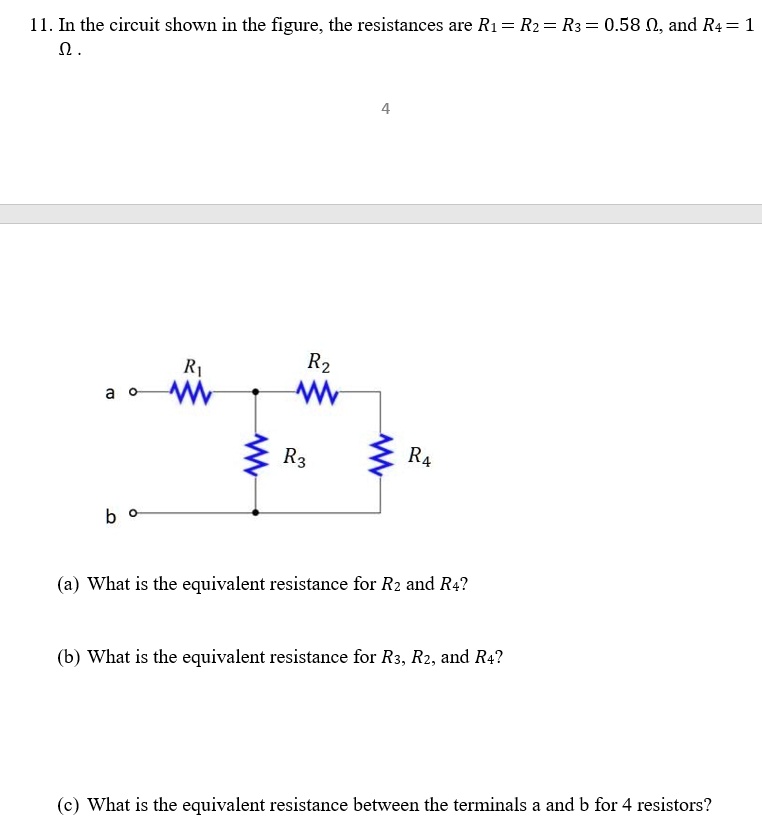 11 in the circuit shown in the figure the resistances are r1 rz r3 058 ...