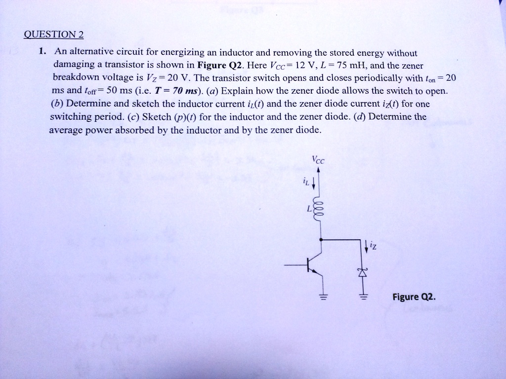 SOLVED: An alternative circuit for energizing an inductor and removing ...