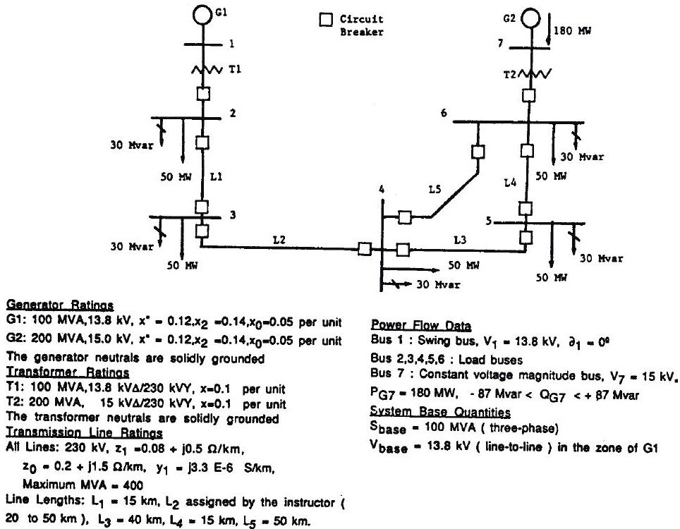 draw the pu positive sequence impedance equivalent of the power system ...