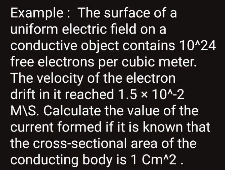 Example: The surface of a uniform electric field on a conductive object contains 10^24 free ...