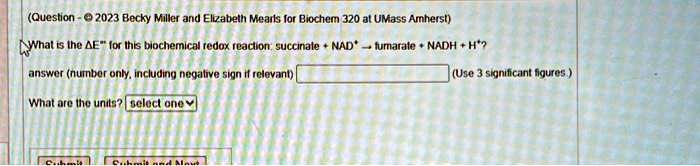 SOLVED: Question - © 2023 Becky Miller and Elizabeth Mearls for Biochem ...