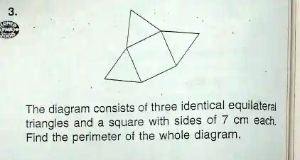 3. The diagram consists of three identical equilateral triangles and a ...