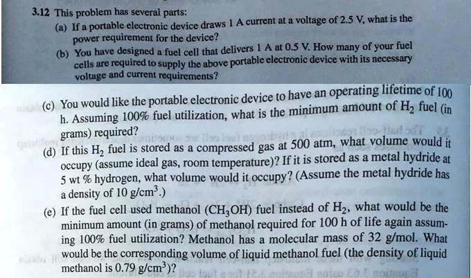 312 This Problem Has Several Parts If A Portable Electronic Device