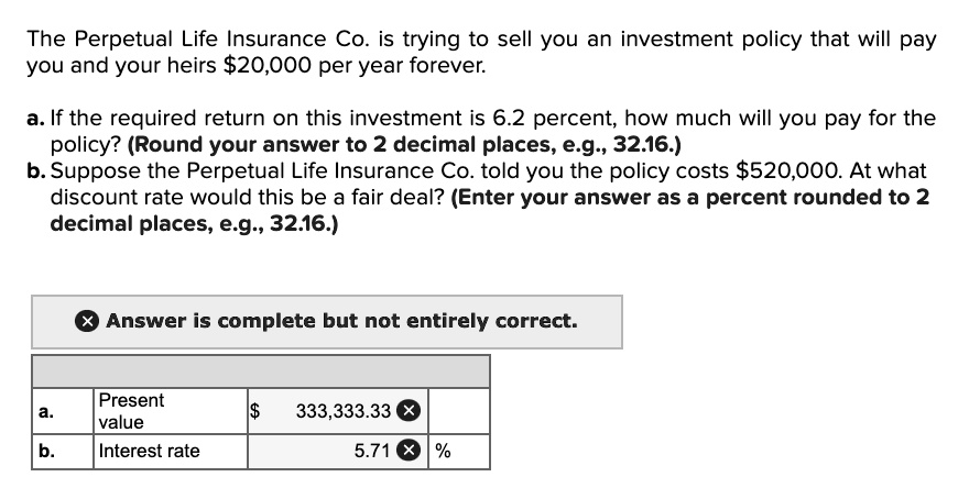 the perpetual life insurance co is trying to sell you an investment ...