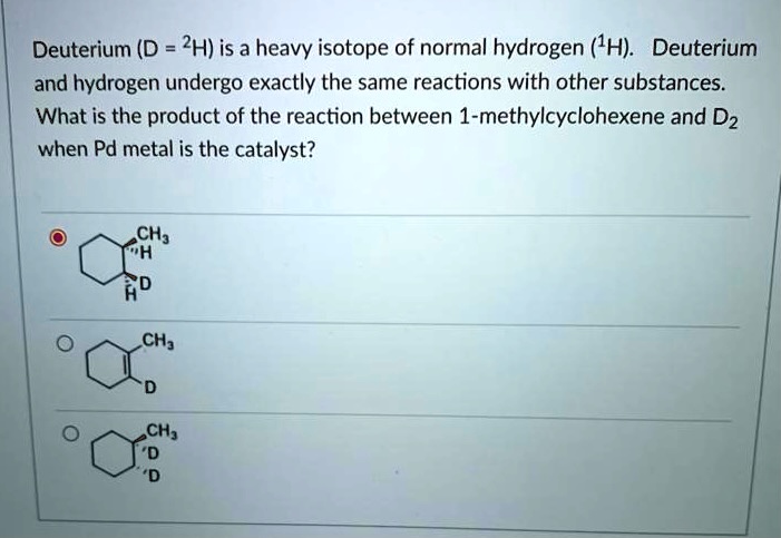 deuterium d 2h is a heavy isotope of normal hydrogen h deuterium and ...