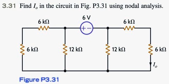 VIDEO solution: Find Io in the circuit in Fig P3.31 using nodal analysis. 3.31 Find Zo in the ...