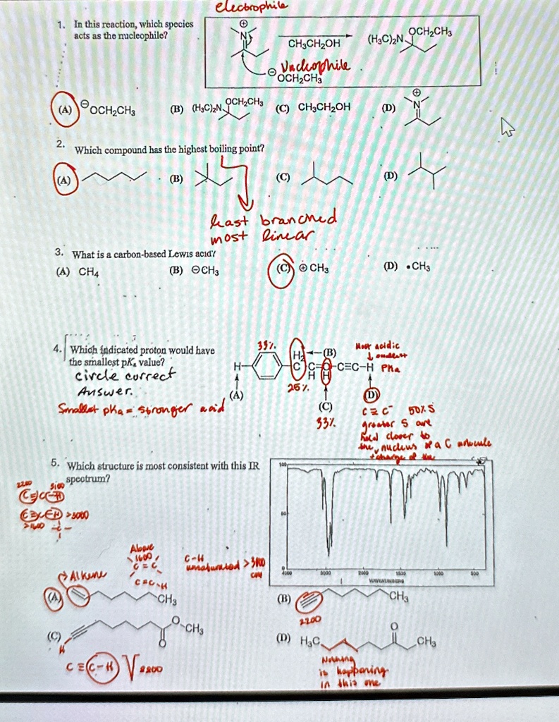 1 in this reaction which species acts as the nucleophile och2ch3 ...