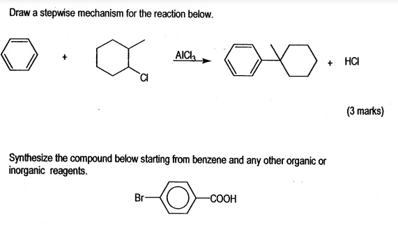 draw stepwise mechanism for the reaction below aich hci marks ...