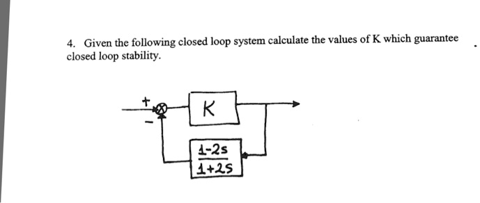 SOLVED: Given the following closed-loop system, calculate the values of ... SOLVED: Given the following closed-loop system, calculate the values of ...