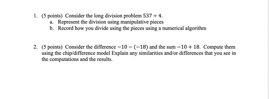 SOLVED: 1.(5 points) Consider the long division problem 537 4. a ...