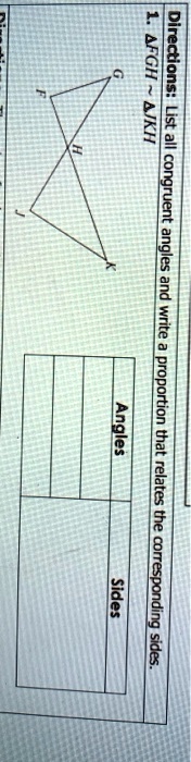 2 directions 3 list all congruent angles and write proportion angles ...