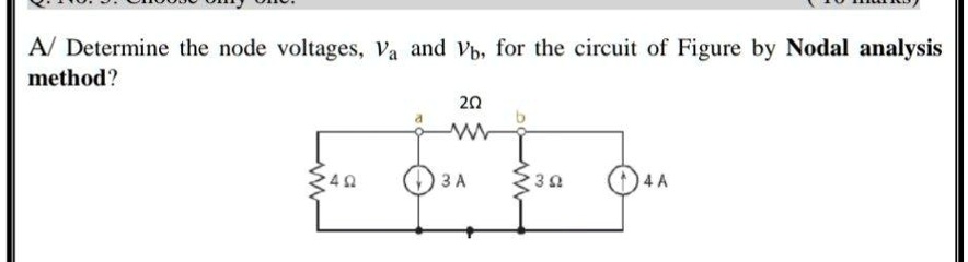 Solved A Determine The Node Voltages Va And Vb For The Circuit Of 4346
