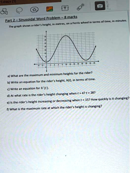 idocx bmarks part z sinusoidal word problem ferris whcel in terms of ...