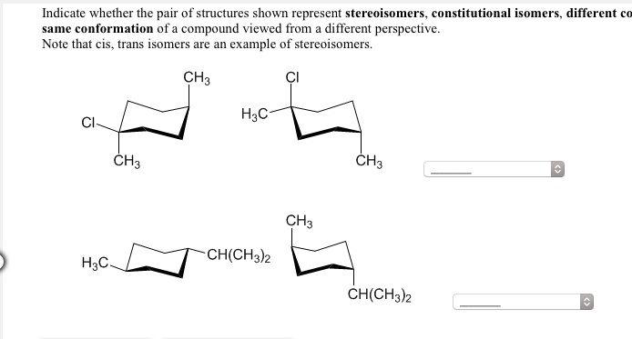 SOLVED: Indicate whether the pair of structures shown represent ...