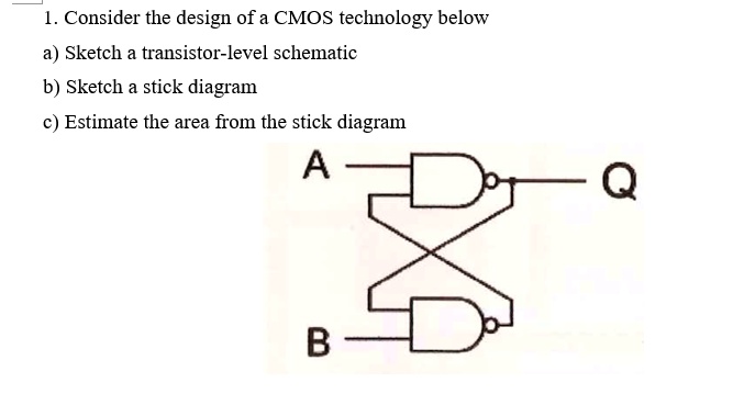 1 consider the design of a cmos technology below a sketch a transistor level schematic sketch a ...