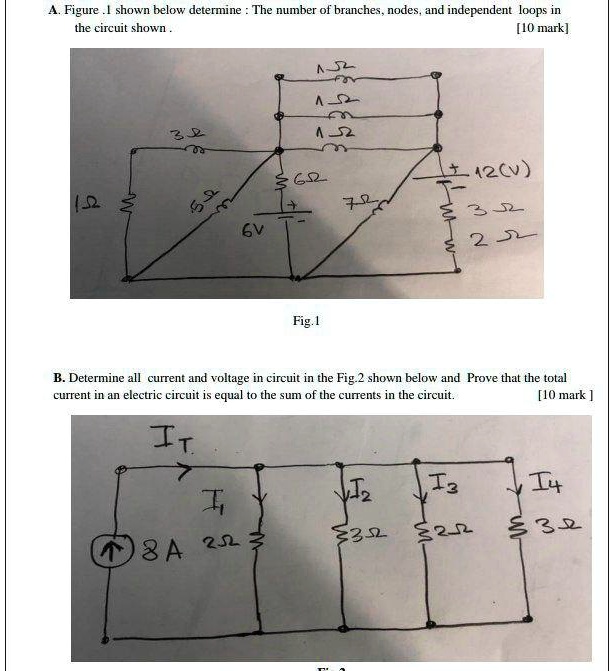 SOLVED: Figure shown below determines the number of branches and nodes in the circuit shown, as ...