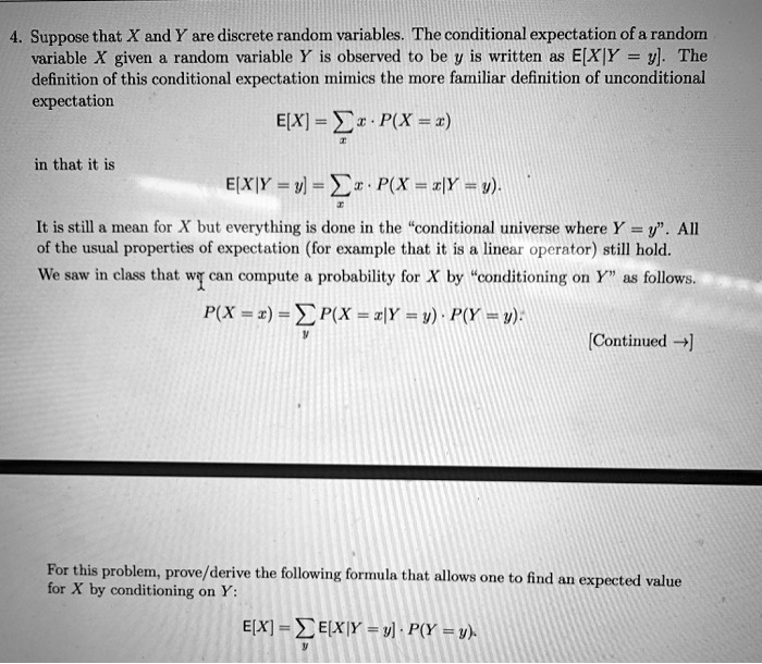 SOLVED: Suppose that X and Y are discrete random variables. The ...