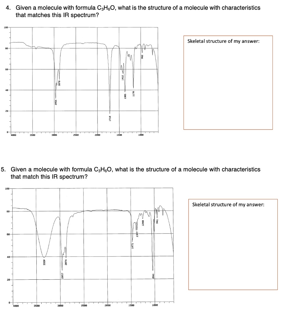SOLVED: Given a molecule with formula C3H8O, what is the structure of a ...