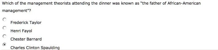 Which of the management theorists attending the dinner was known as ...