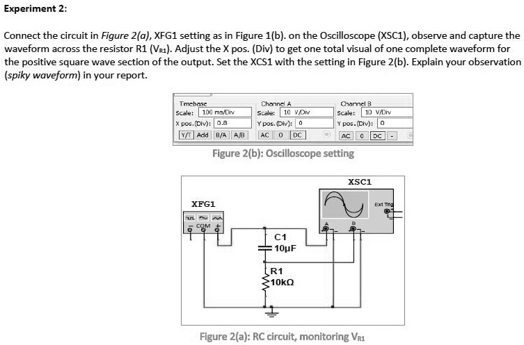 [GET ANSWER] Experiment 2: Connect the circuit in Figure 2(a), XFG1 ...