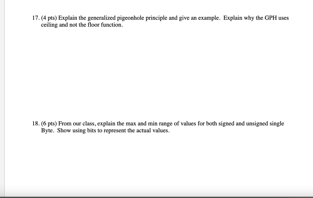 Solved Explain The Max And Min Range Of Values For Both Signed And 1413
