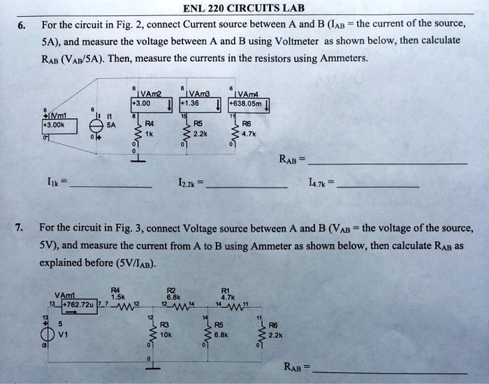enl220 circuits lab 6 for the circuit in fig2connect current source between a and b iabthe ...