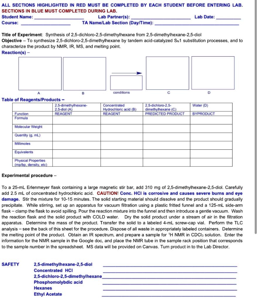 all sections highlighted in red must be completed by each student before entering lab sectionsin ...