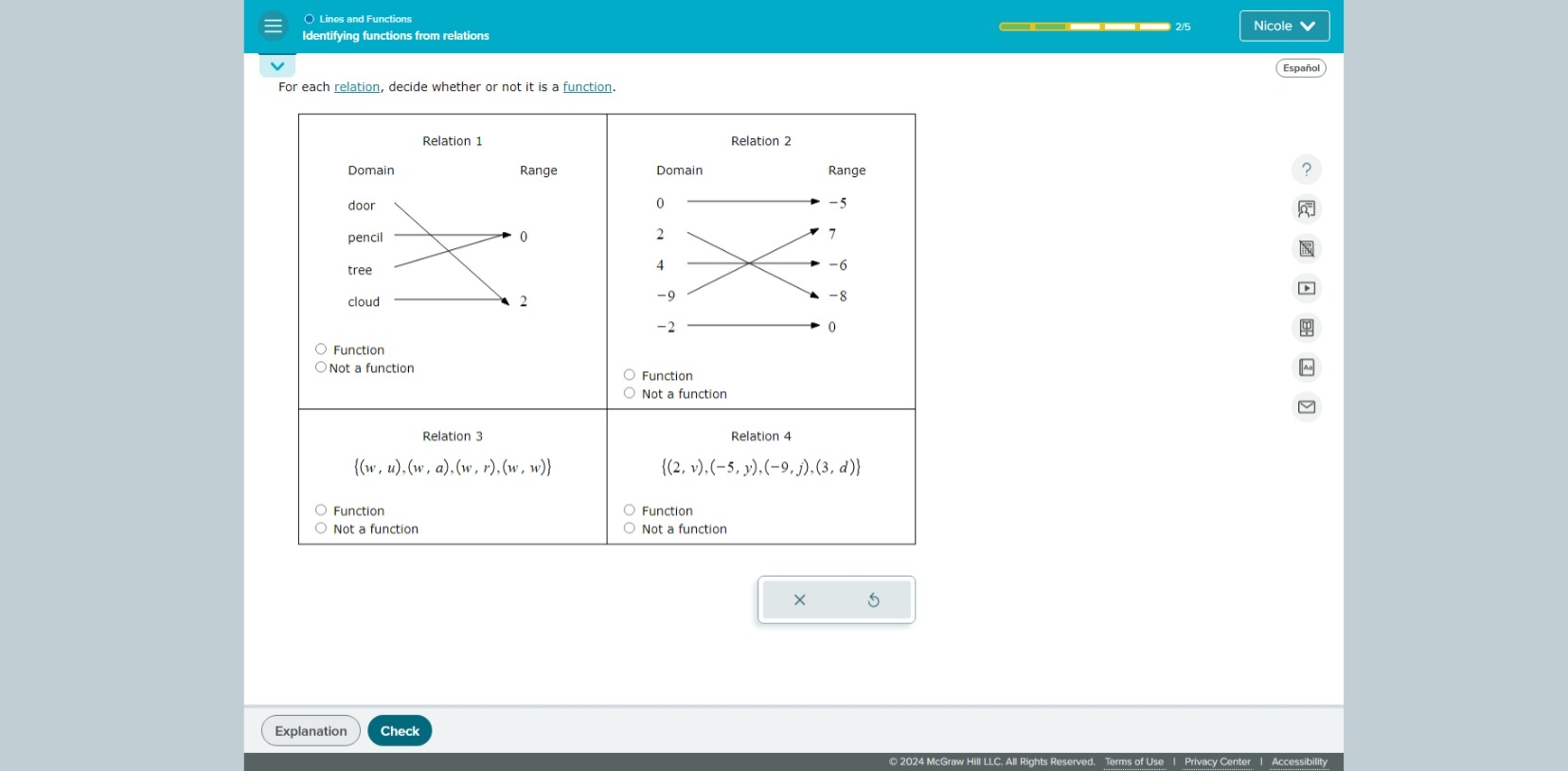 Lines And Functions Identifying Functions From Relations 2 5 Nicole
