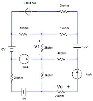 SOLVED: Exercise 1 A) Determine the current in each loop of the circuit ...