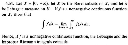 Let X [0 âˆž Let X Be The Borel Subsets Of X And Let Lebesgue
