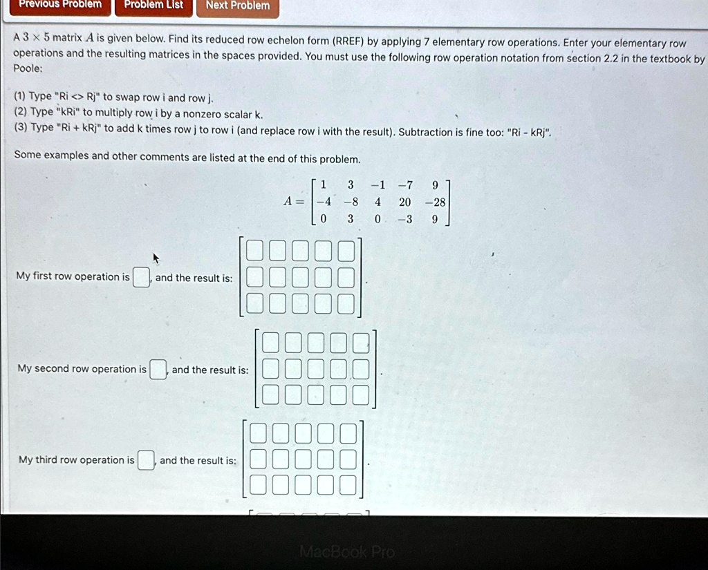 a 3x5 matrix a is given below find its reduced row echelon form rref by ...