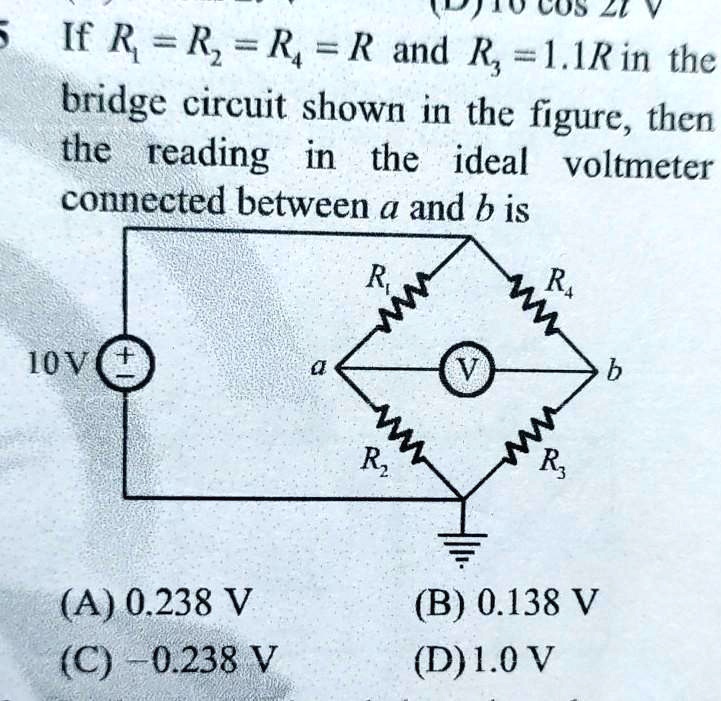 5 if r1 r2 r4 r and r3 11r in thebridge circuit shown in the figure ...