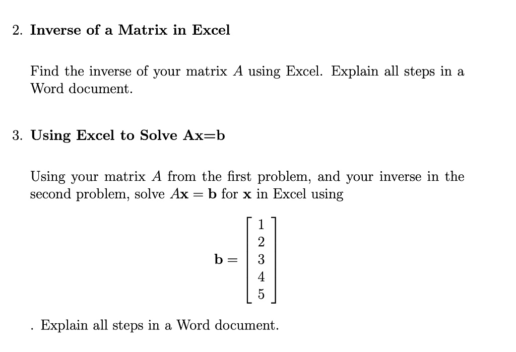 2 inverse of a matrix in excel find the inverse of your matrix using ...