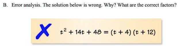 SOLVED: 'help nmn po pls:(((((( Error analysis. The solution below is wrong Why? What are the ...