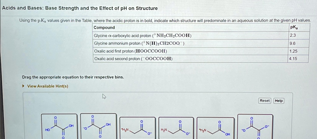 Acids and Bases: Base Strength and the Effect of pH on Structure Using ...