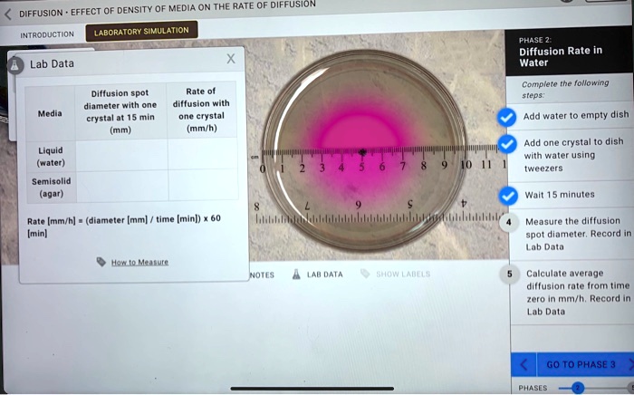 SOLVED: DIFFUSION- EFFeCT OF DENSITY OF MEDIA ON THE RATE OF DIFfUSiON ...