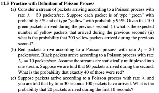 115 practice with definition of poisson process a consider a stream of ...