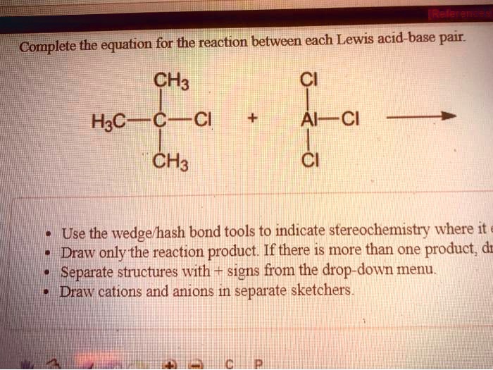 SOLVED: Complete the equation for the reaction between each Lewis acid ...