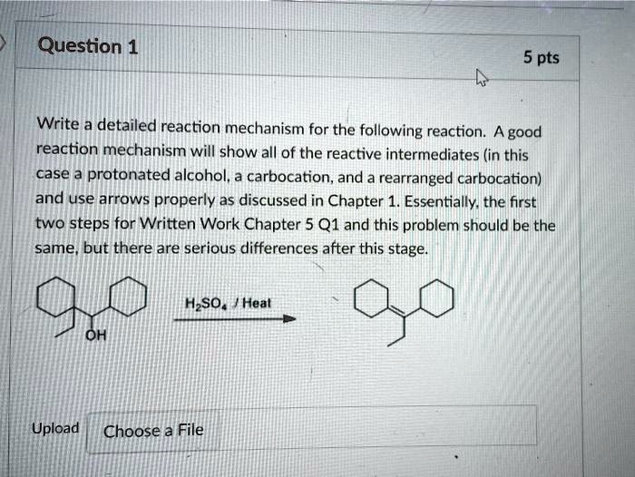 SOLVED: Write a detailed reaction mechanism for the following reaction: A good reaction ...