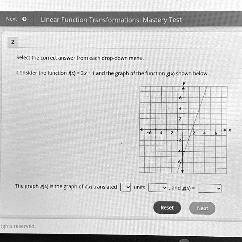 Solved I Will Give You 30 Points Next Linear Function Transformations 5682