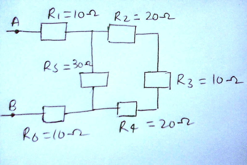SOLVED: 'what is the resistance between A and B in the diagram given ...